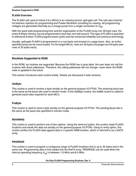 An2635 Routines Datasheet Freescale Semiconductor Download Pdf And Specs