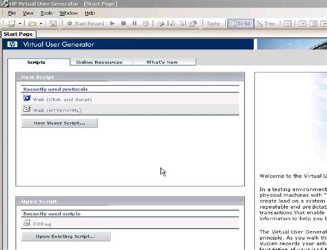 Performance Testing With Load Runner 4 Working With Loadrunner Creatingandrecording Scripts