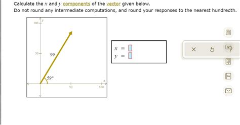 solved calculate the x and y components of the vector given below do