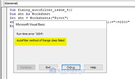 The AutoFilter Method Of Range Class Failed 5 Solutions ExcelDemy