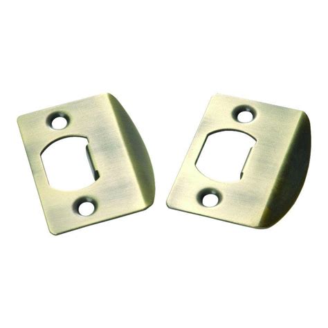 First Watch Security Antique Brass Full Lip Door Strikes 2 Pack 1064