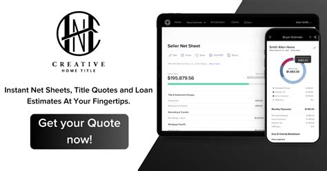 Creative Home Title Title Quote Seller Net Sheet Loan Estimate