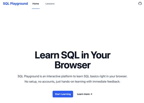 Sql Playground Learn Sql In Your Browser