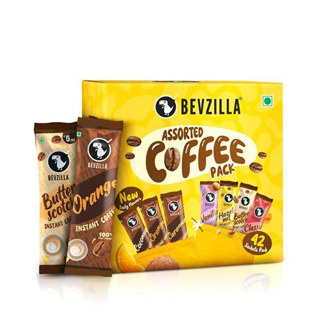 42 Sachets Assorted Coffee Powder Box Bevzilla
