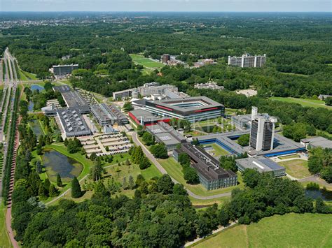 Aerial View Enschede University Of Twente With Among Others The