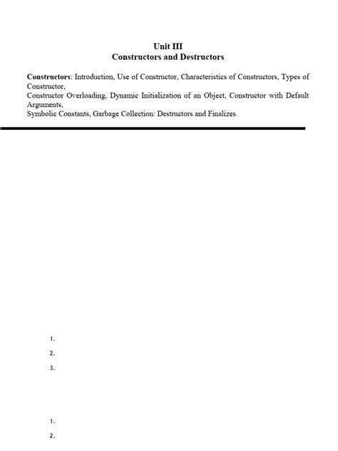 Unit 3 Notes Pdf Programming Constructor Object Oriented Programming