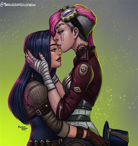 Caitlyn And Vi From League Of Legends Fan Art Commission By Me R
