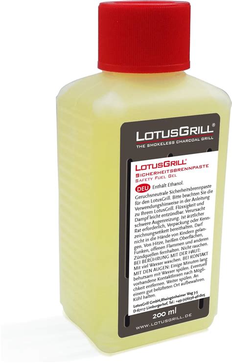 Lotusgrill Bp L 200 Bioethanol Safety Fuel Paste 200ml Uk