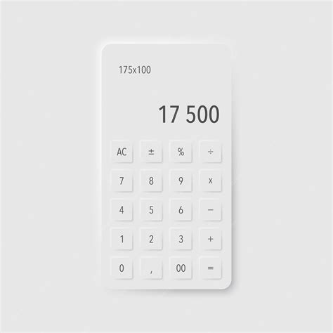 Premium Vector Calculator White Interface