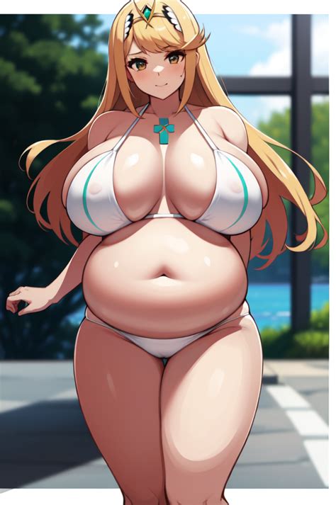 Rule 34 Ai Generated Bbw Belly Overhang Big Belly Big Breasts Big Female Blonde Hair Blush