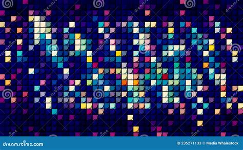 Abstract Shiny Light Pixel Block Moving Background Seamless Loop