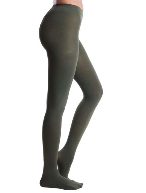Buy Online Olive Green Stockings From Bottom Wear For Women By Miss