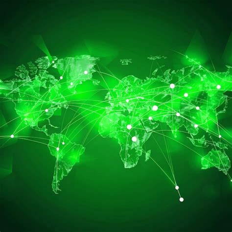 An Abstract Blue Background With Interconnected Global Data Matrix And Advanced Technology