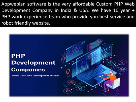 PPT Custom PHP Web Development Company In India USA At Affordable