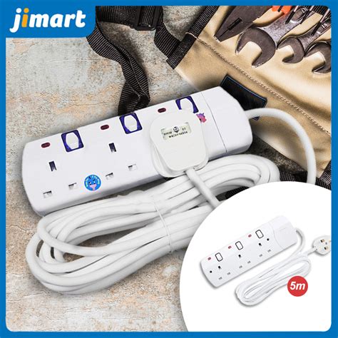 Jimart Sirim Portable Extension Wire Socket Portable Extension Trailing Socket 3 Socket 5