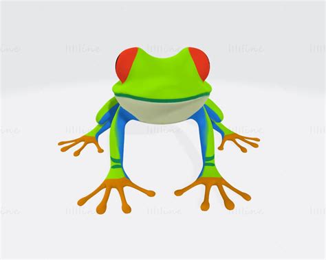 Green Frog 3d Printing Model