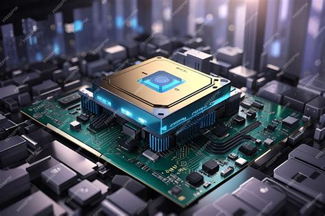 Premium Photo Advanced Technology Concept Visualization Circuit Board