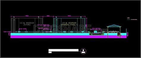 84autocad Drawings Of Reservoir Cross Section For Download Free Cad Blocks Download Dwg