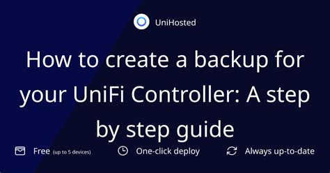 How To Create A Backup For Your Unifi Controller