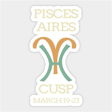 Pisces Aries Cusp Zodiac Sign Sticker Pisces Aries Cusp Zodiac Symbol Pisces Pisces Aries
