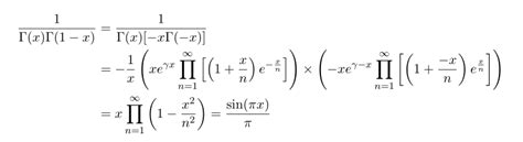 [math computation] euler reflection formula version 1 basel problem