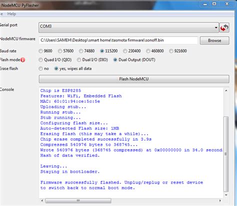 Flashing Sonoff With Tasmota Firmware Installation Openhab Community