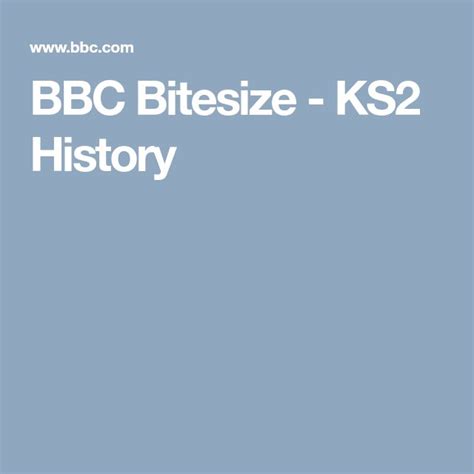 Ks2 History Bbc Bitesize History Resources History Ks2