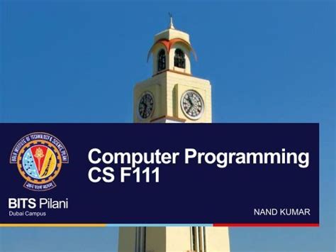 basic of computer programming bits pilani