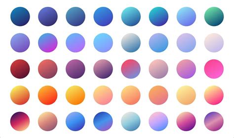 Collection Of Colorful Modern Gradient Background For Graphic Design Color Gradient Palette In