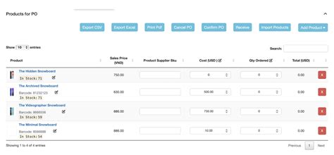 Add Products To Purchase Order Mimoran Purchase Orders Purchase