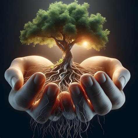 Premium Photo A Tree With A Tree Growing Out Of It And A Tree Growing