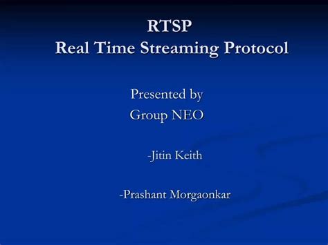 PPT RTSP Real Time Streaming Protocol PowerPoint Presentation Free