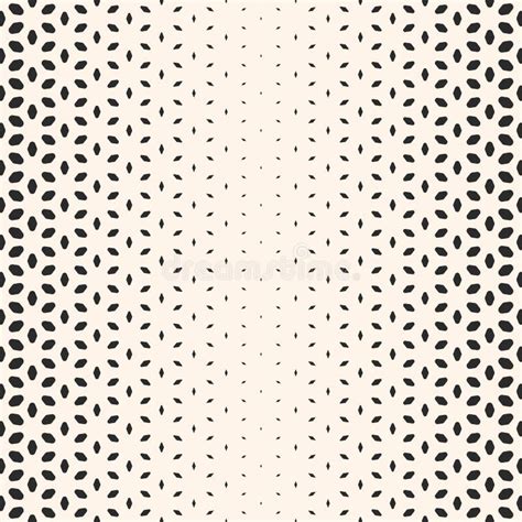 Vector Halftone Texture Monochrome Seamless Pattern Gradient Transition Effect Stock Vector
