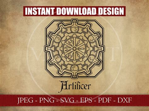 Dandd Artificer Class Emblem Dungeons And Dragons Cricut And Silhouette