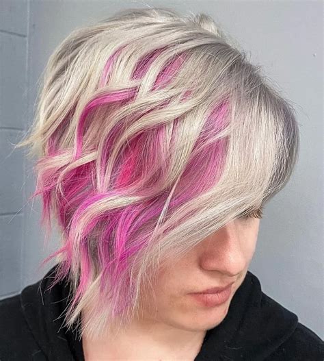 17 Bold Blonde Hair With Pink Underneath Looks