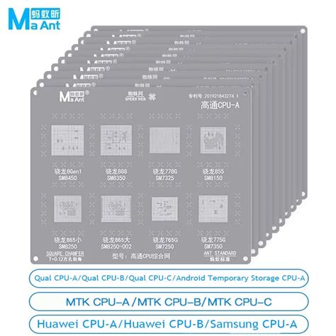 Maant Cpu Bga Reballing Stencil Kit For Qualcomm Hisilicon Mtk Android