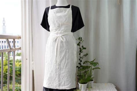 소창 원피스 앞치마 연순직물 어깨끈 길이조절 가능 아이디어스
