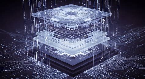 Data Layers Structure A Futuristic Vision Of Interconnected Digital Information Stock Image