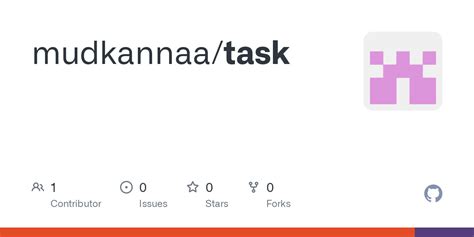 Github Mudkannaa Task