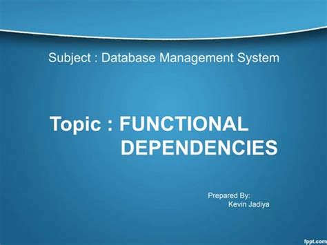 functional dependency ppsx databases computer software and