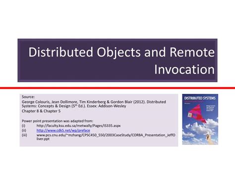Ppt Distributed Objects And Remote Invocation Powerpoint Presentation