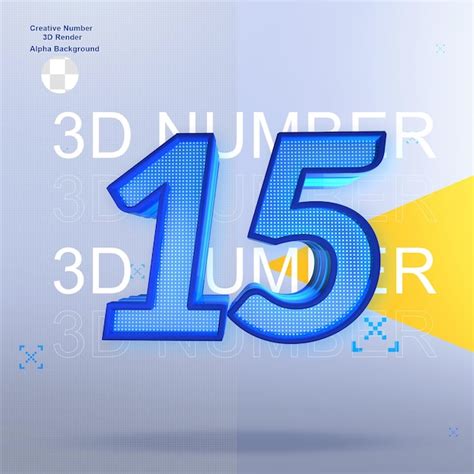 Premium Psd Creative Sport 3d Number15 Element For Design