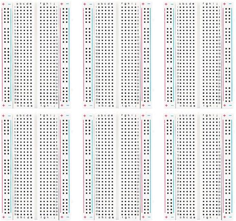 Elegoo 6pcs 400 Point Breadboard Kit Solderless Breadboards For Arduino Project