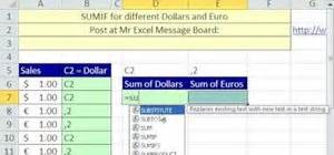 How To Sum Dollar Amounts From A Column In Micrsoft Excel Microsoft Office WonderHowTo