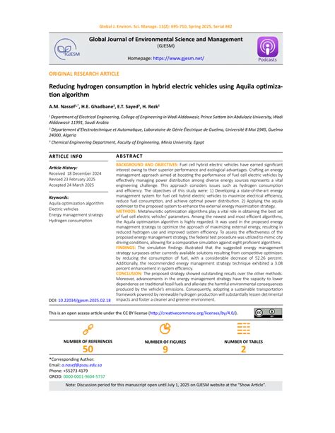 Pdf Reducing Hydrogen Consumption In Hybrid Electric Vehicles Using