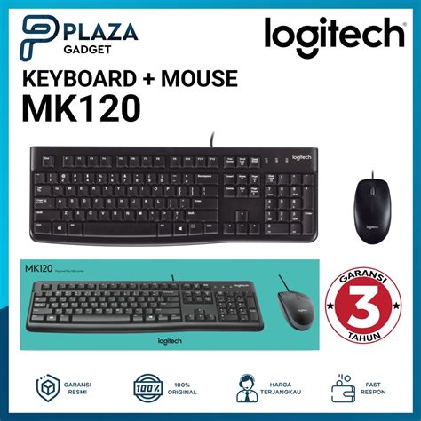 Jual Logitech Paket Keyboard Dan Mouse Kabel USB MK120 Original Garansi Resmi 3 TAHUN Shopee