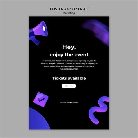 Free Psd Gradient Marketing Poster Template