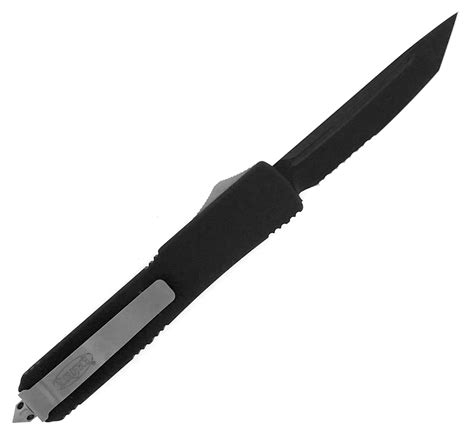 Microtech Ultratech T E Black Serrated American Edge Knives
