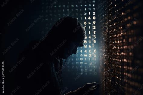 Cybersecurity Computer Hacker With Hoodie Vulnerability And Hacker