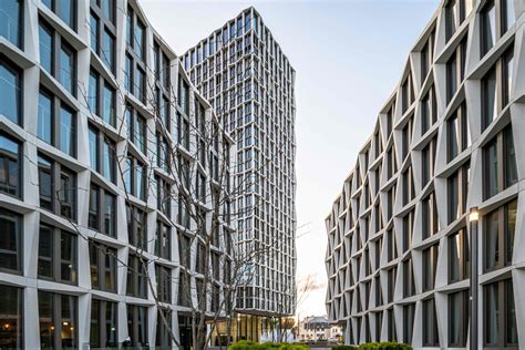 Jswd Completes New Office Complex In Bonn Unified By Triangular Facade Elements Archello